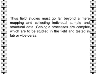 Field work in geology courses by different science | PPT