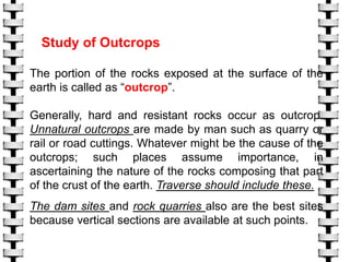 Field work in geology courses by different science | PPT