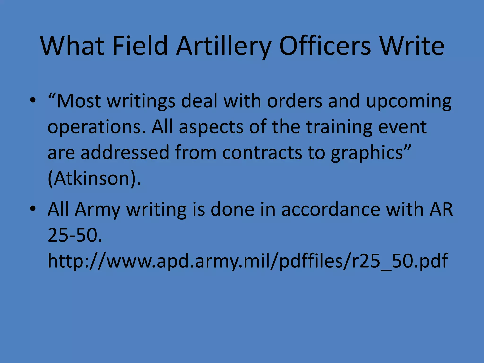 Field%20 Artillery%20 Presentation[1] | PPTX