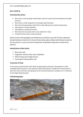 Geological Field Report of Gilgit Baltistan | PDF