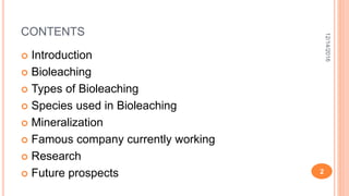 Field application of metal microbe interaction | PPTX