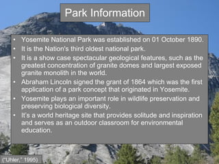 Field assignment-Yosemite National Park. | PPT