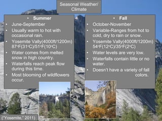 Field assignment-Yosemite National Park. | PPT