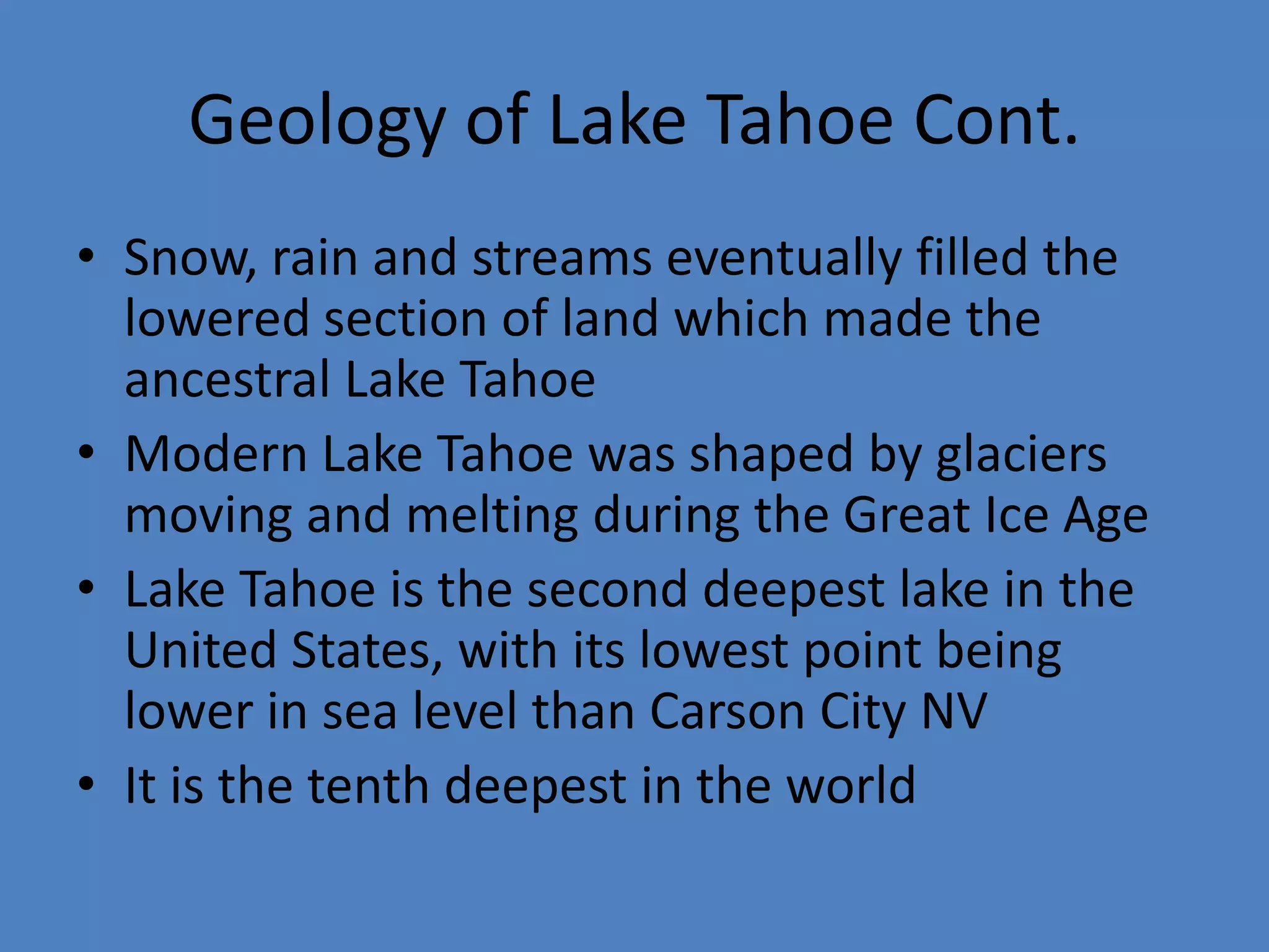 Field assignment the scoop in lake tahoe | PPT