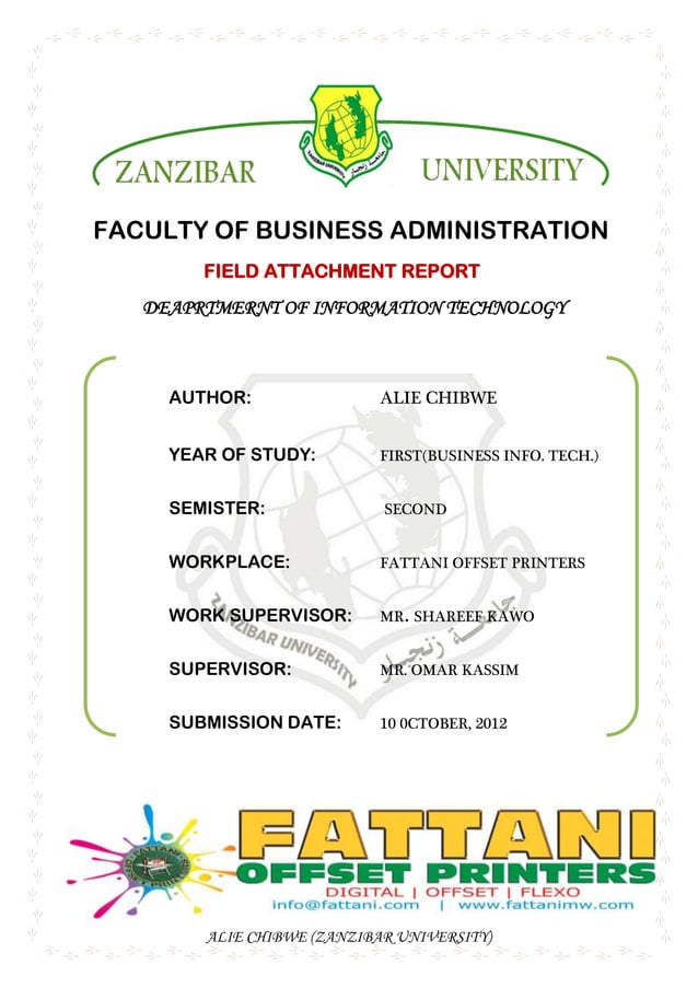 Field attachment report | PDF