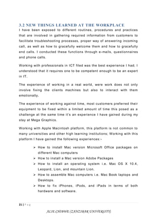 Field attachment report | PDF