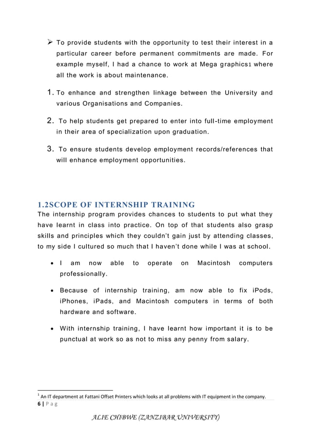 Field attachment report | PDF