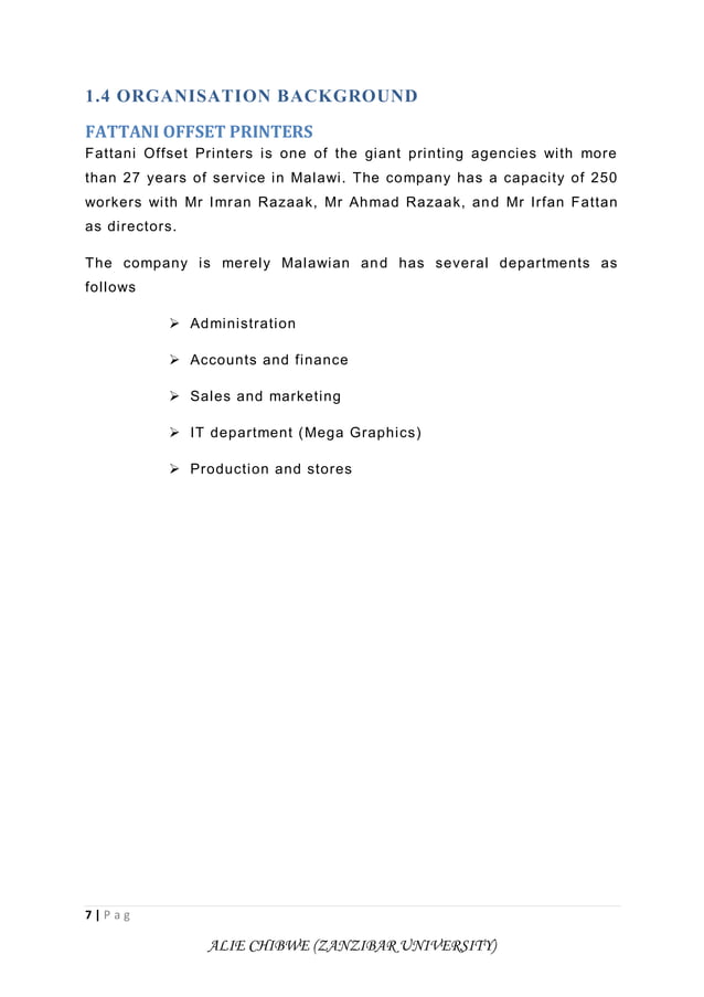 Field attachment report | PDF