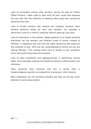 Field attachment report (alie chibwe) | PDF