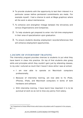 Field attachment report (alie chibwe) | PDF