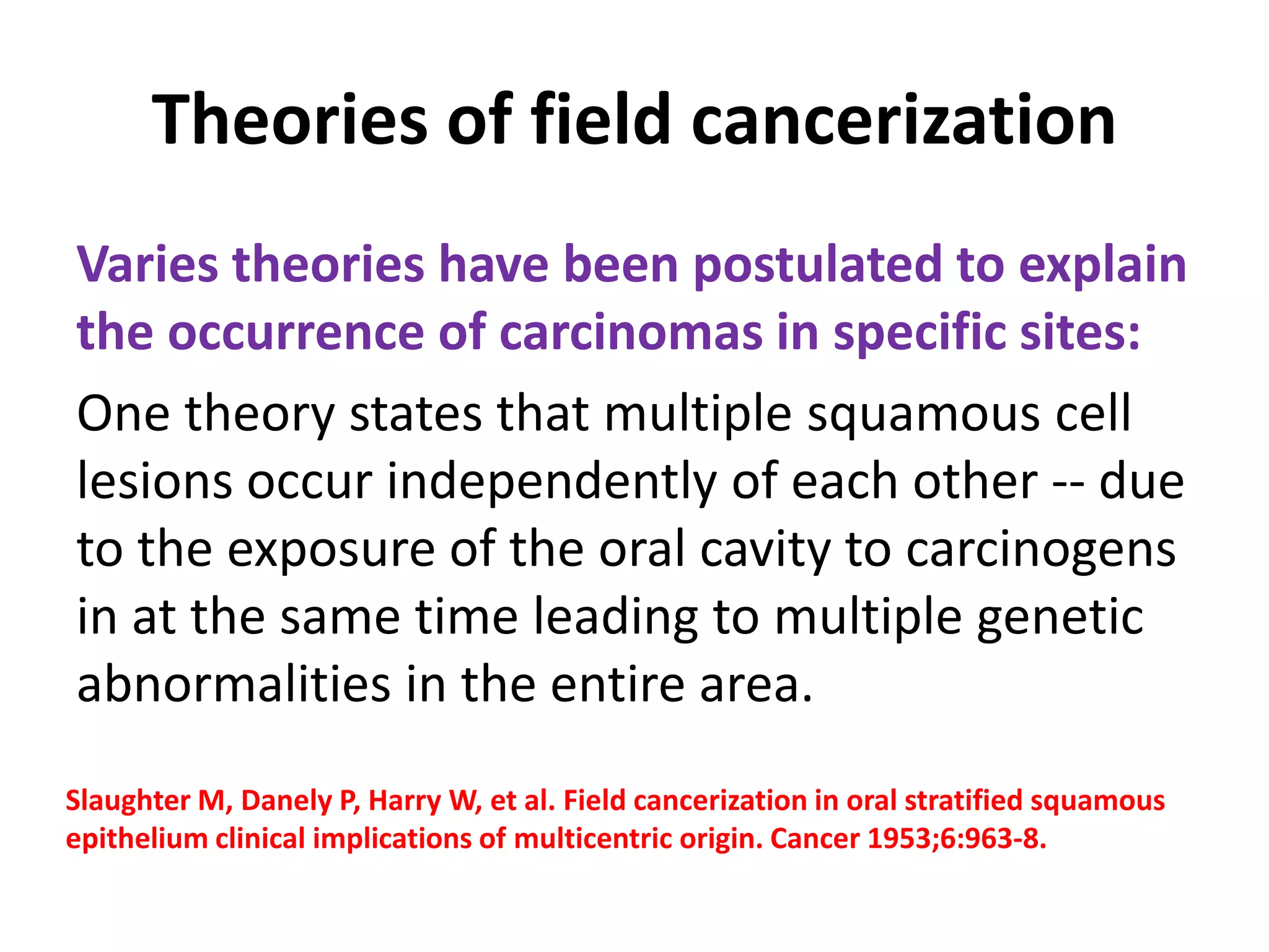 Field cancerization | PPTX