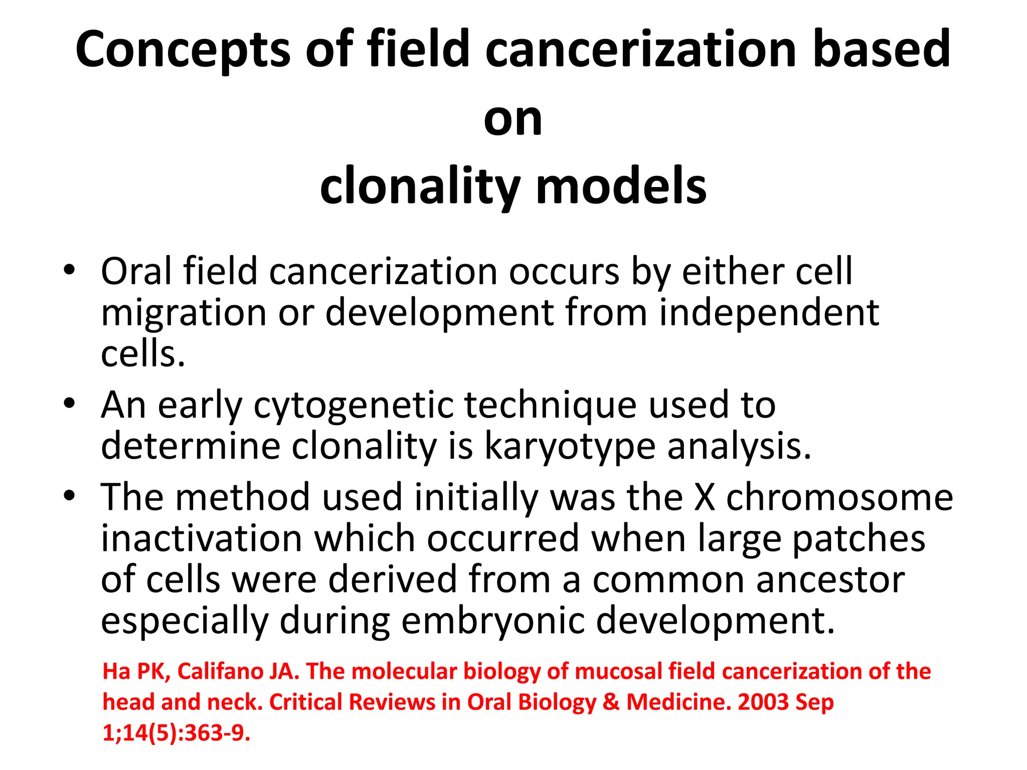 Field cancerization | PPTX