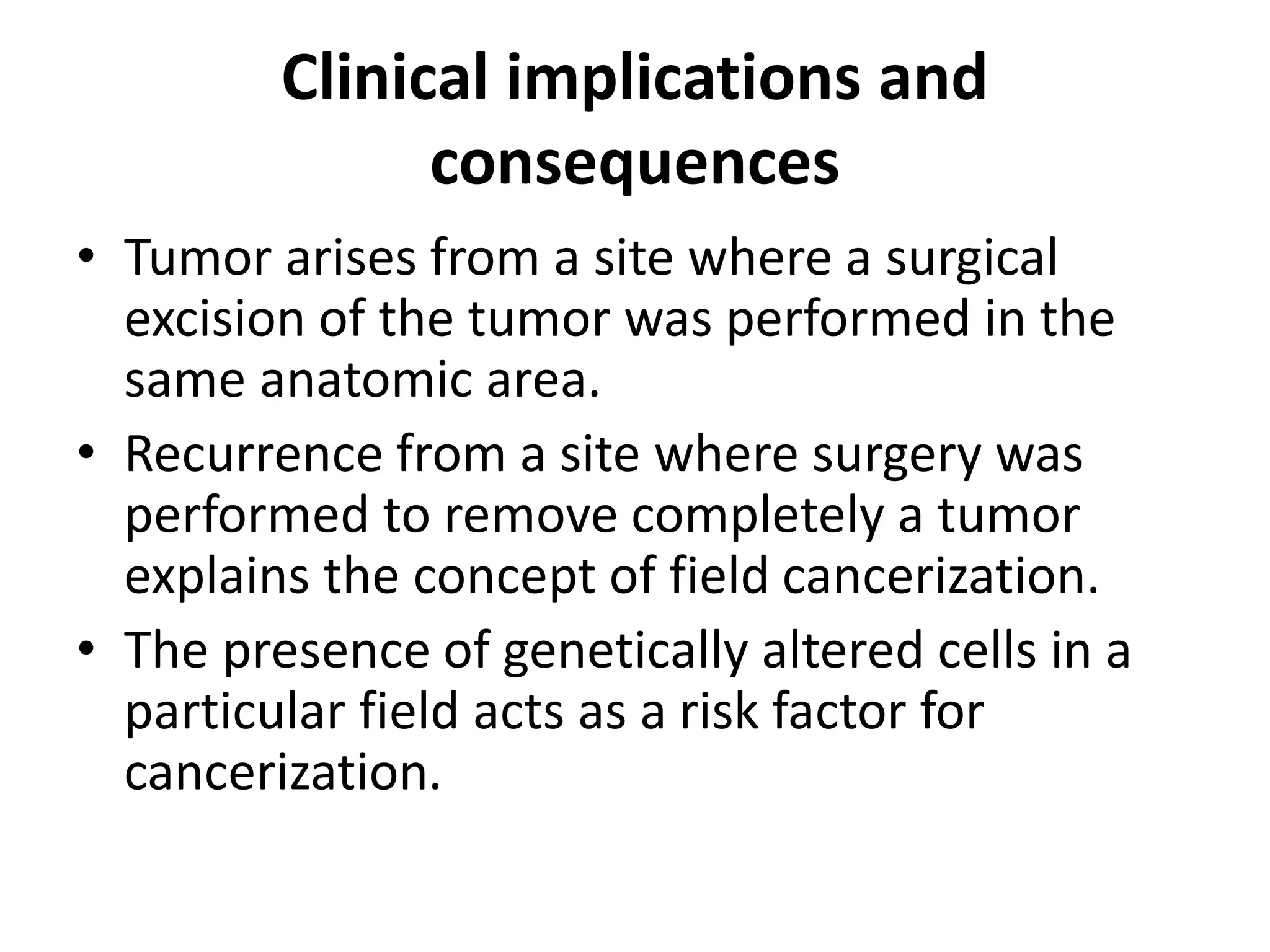 Field cancerization | PPTX