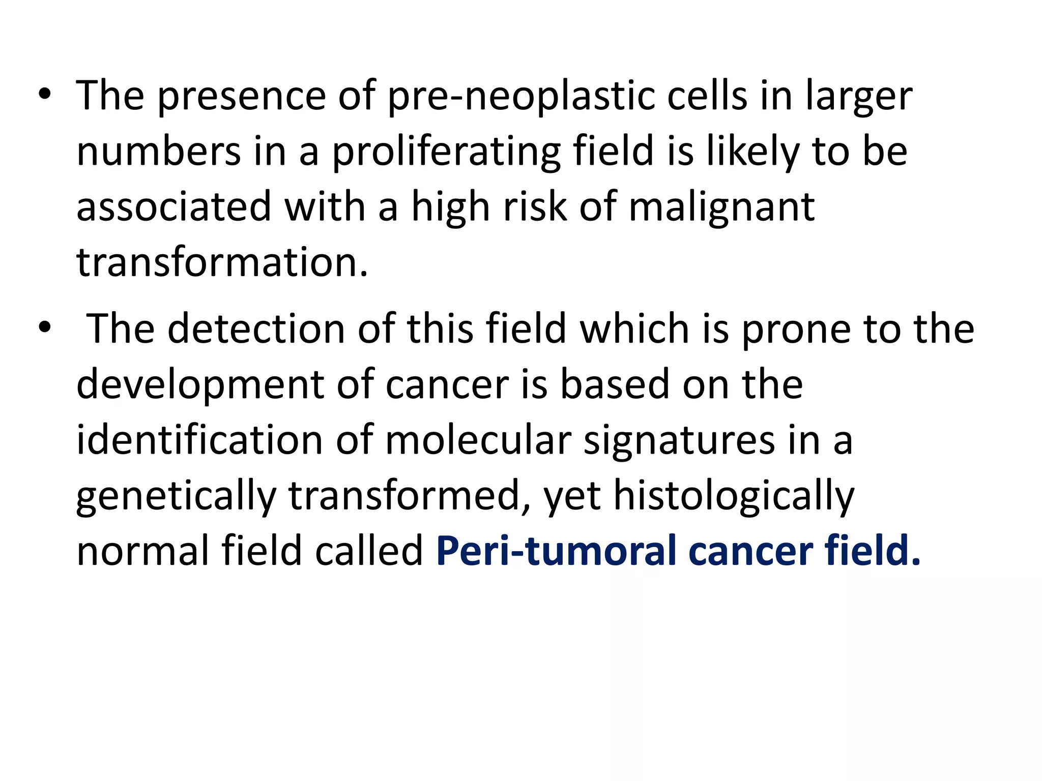 Field cancerization | PPTX