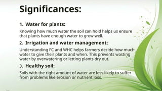 Field Capacity and water holding capacity of soil.pptx
