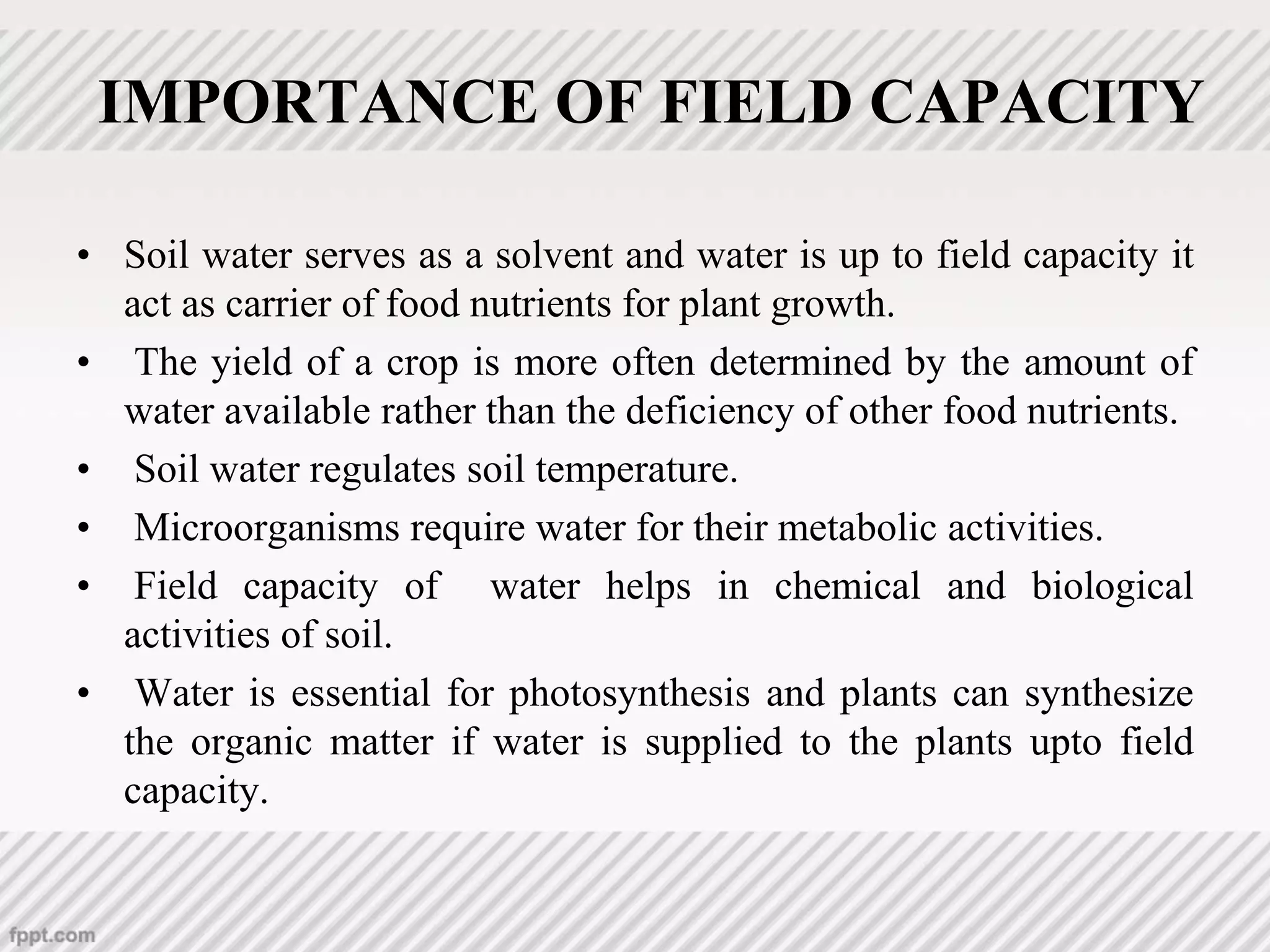 Field Capacity of Water.ppt