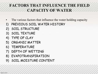 Field Capacity of Water.ppt
