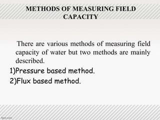 Field Capacity of Water.ppt