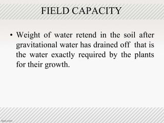 Field Capacity of Water.ppt