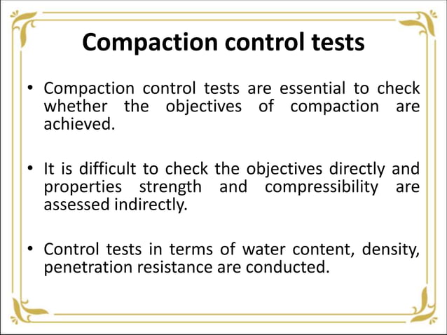 Field compaction methods | PPTX | Civil Engineering Industry | Industries