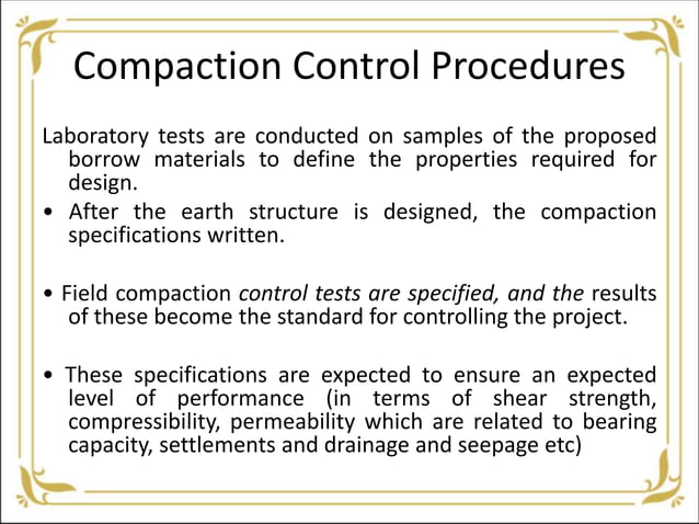 Field compaction methods | PPTX | Civil Engineering Industry | Industries