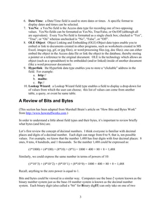 Field datatypes | PDF