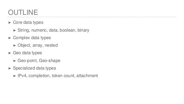 Elasticsearch Field Data Types