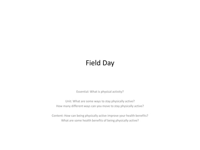 Field day presentation | PPT