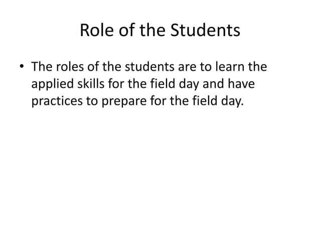 Field day presentation | PPT