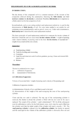 Field density test | PDF
