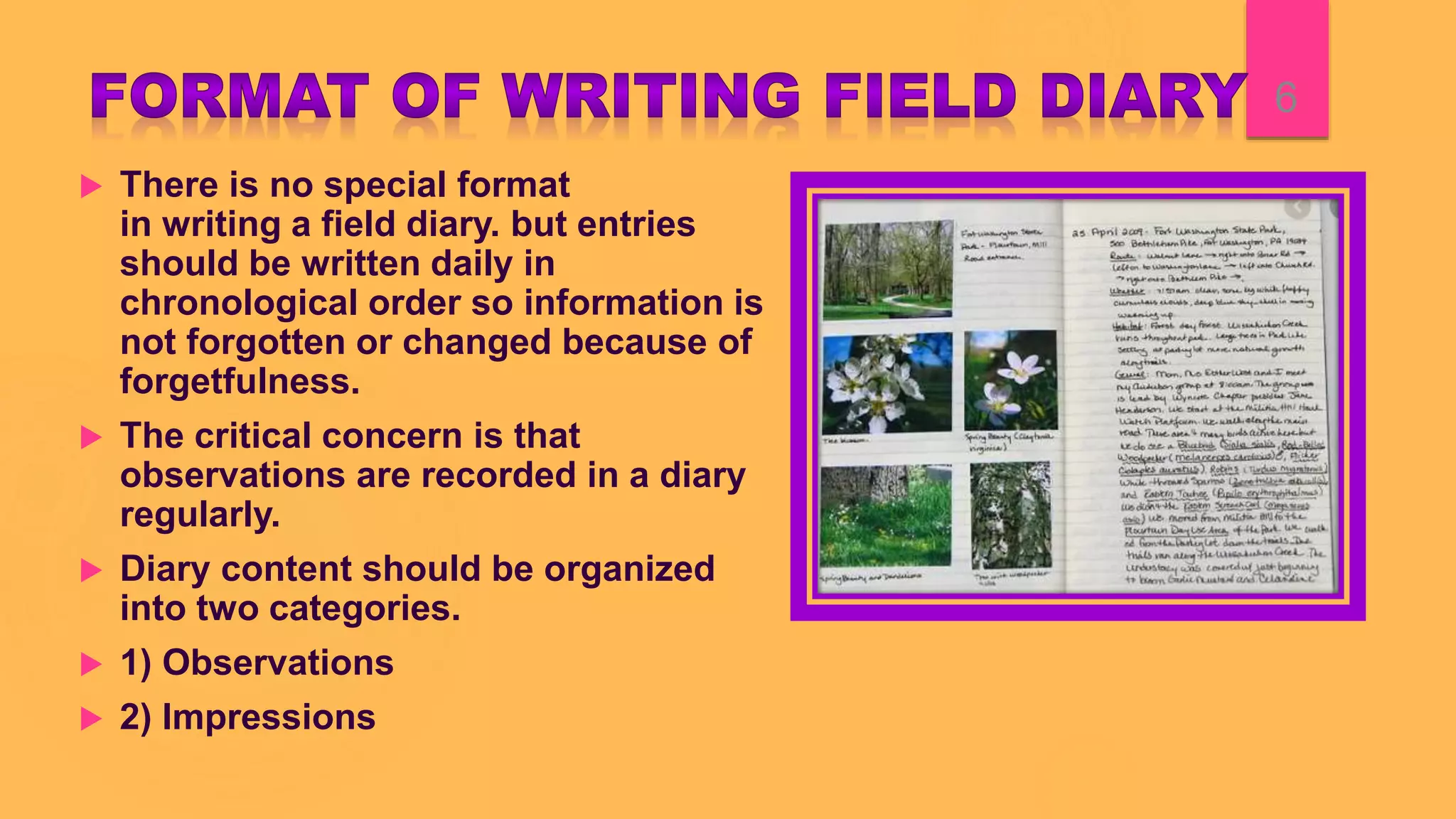 Field diary | PPTX
