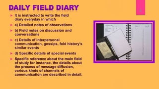 Field diary | PPTX