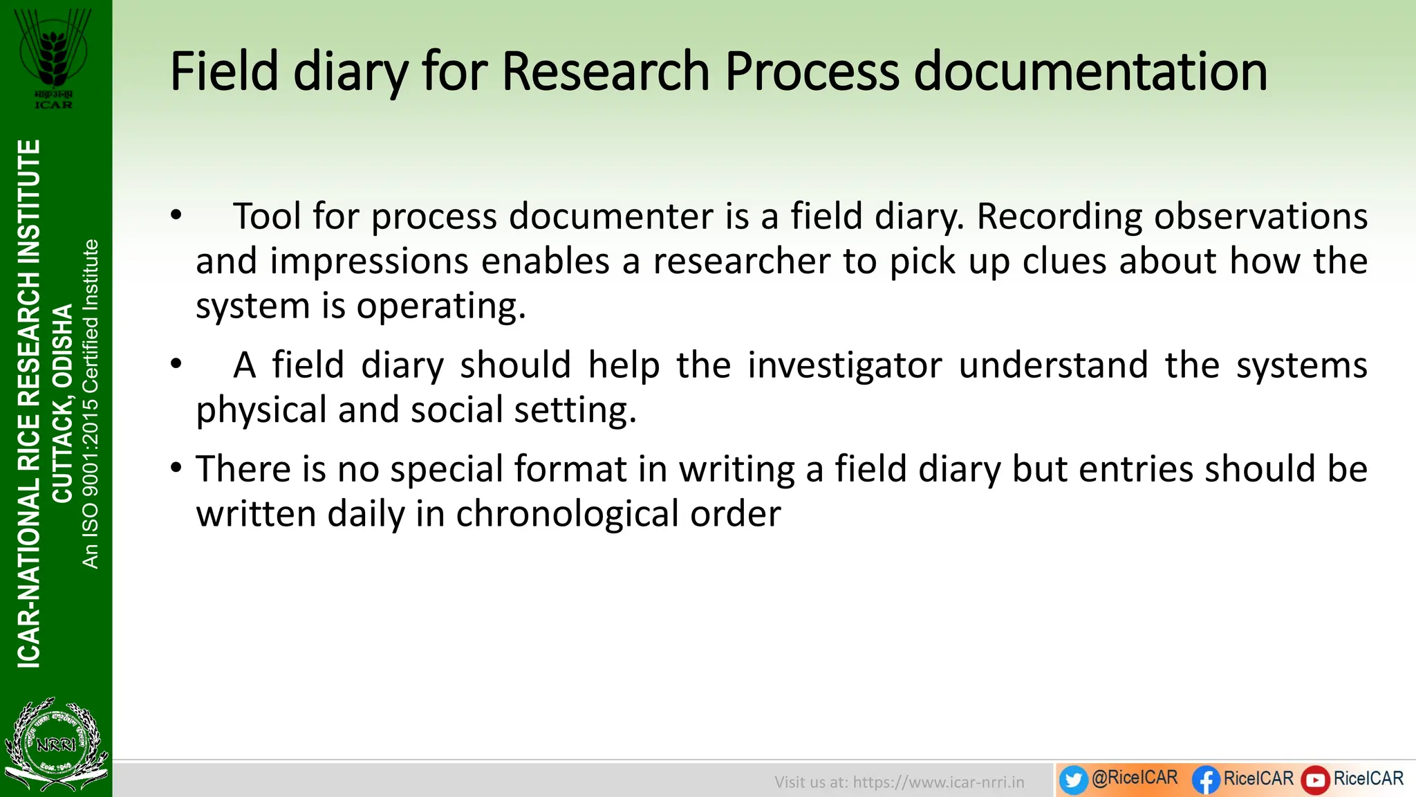 Field Diary and lab record, Importance.pdf