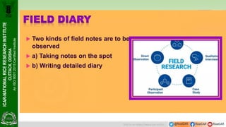 Field Diary and lab record, Importance.pdf | Science