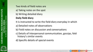 Field Diary and lab record, Importance.pdf | Science