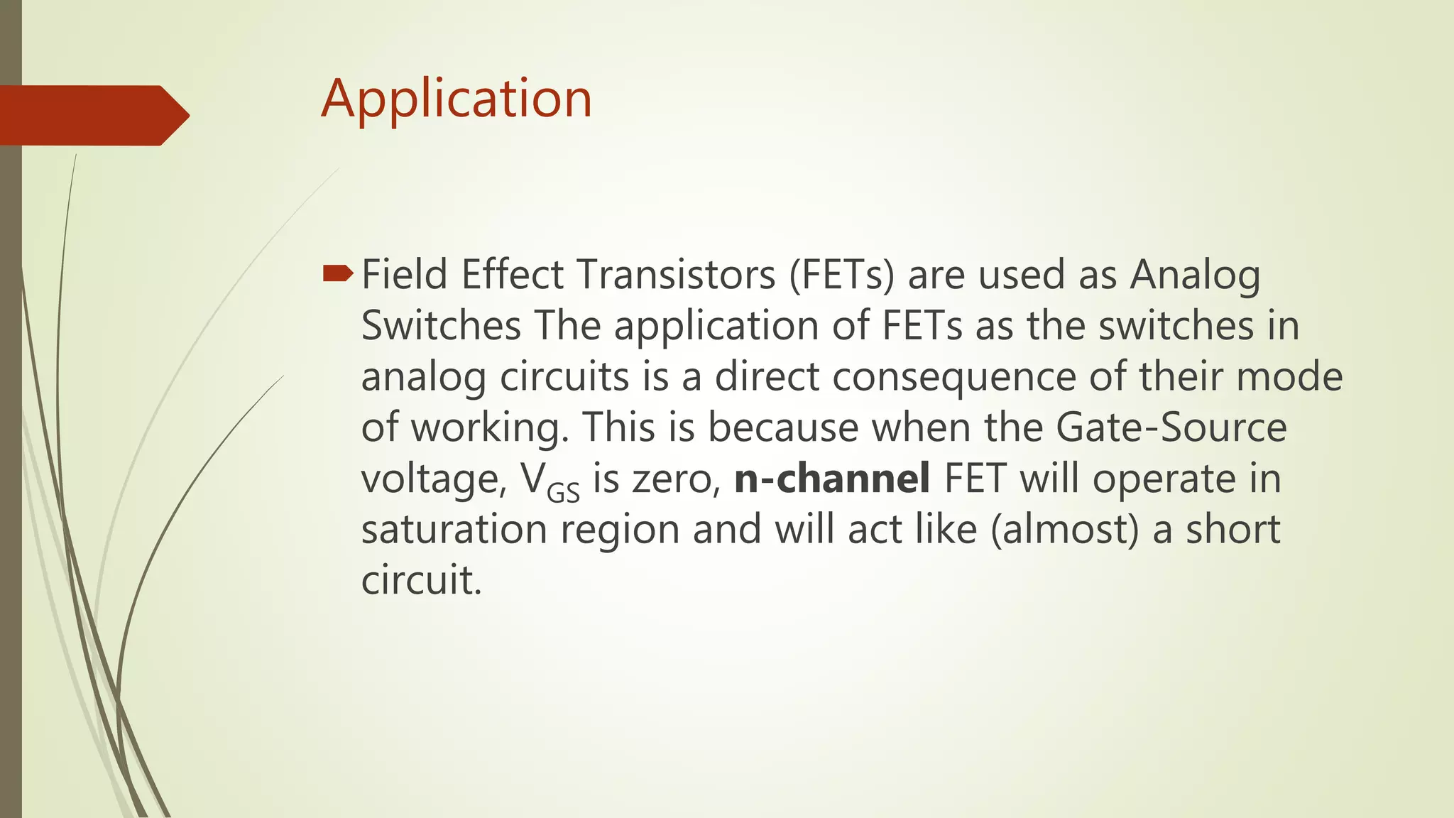 Field effect transistor | PPTX
