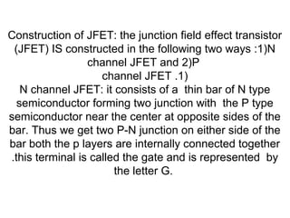 Field effect transistor(fet) | PPT