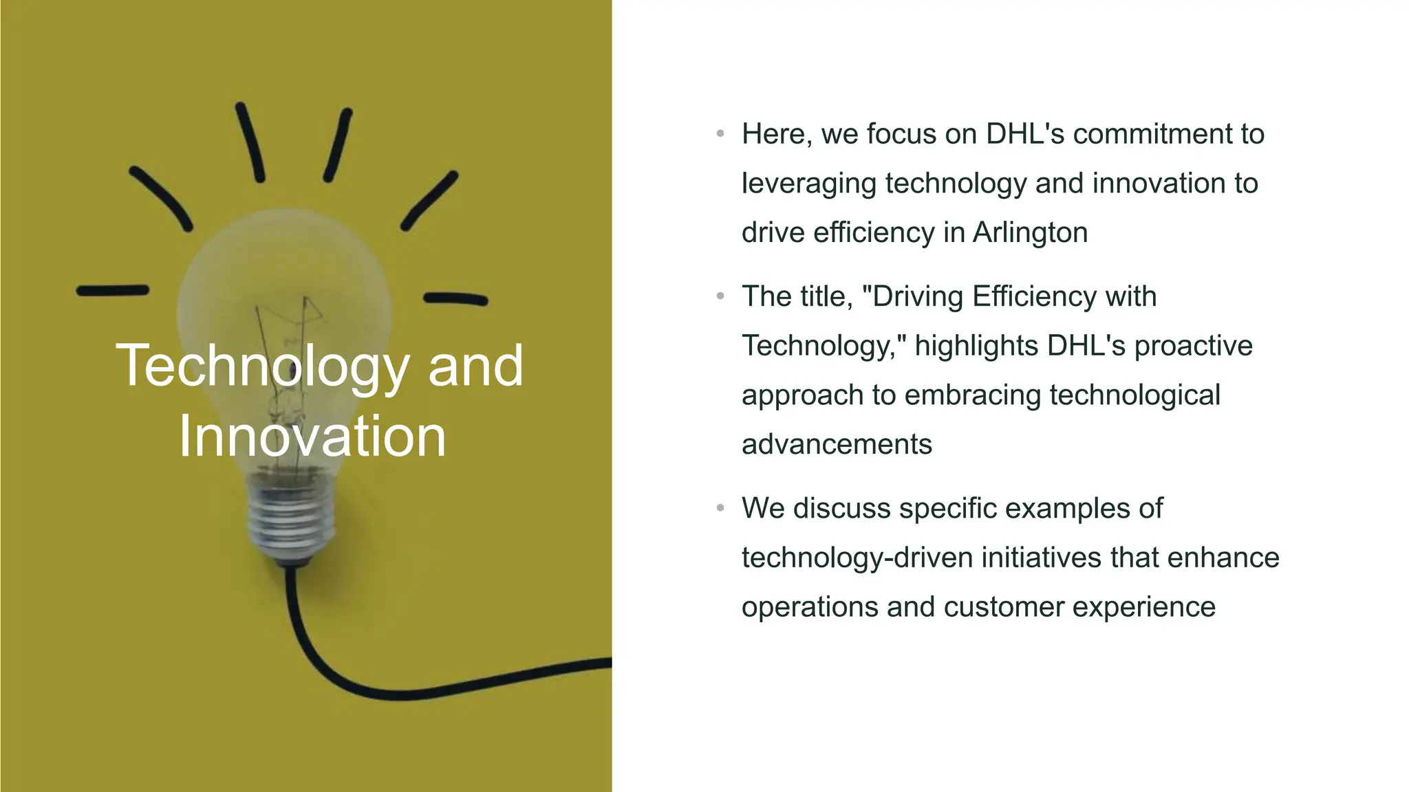 DHL in Arlington power point presentation | PPT