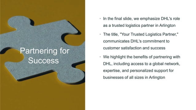 DHL in Arlington power point presentation | PPT