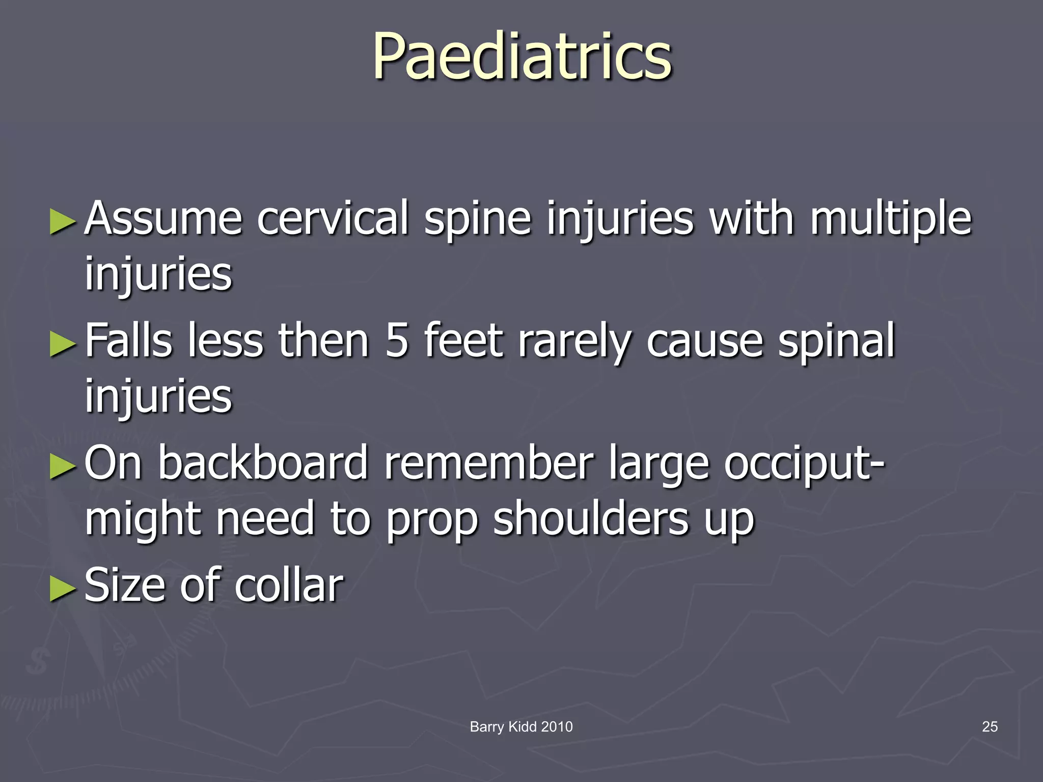 Field evaluation of cervical spinal injury | PPT