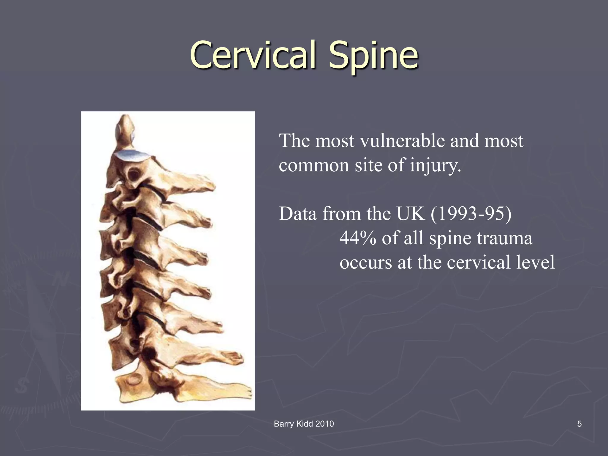 Field evaluation of cervical spinal injury | PPT