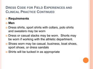 Field experience orientation | PPTX