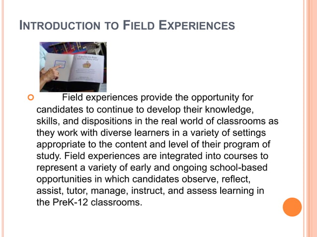 Field experience orientation | PPTX