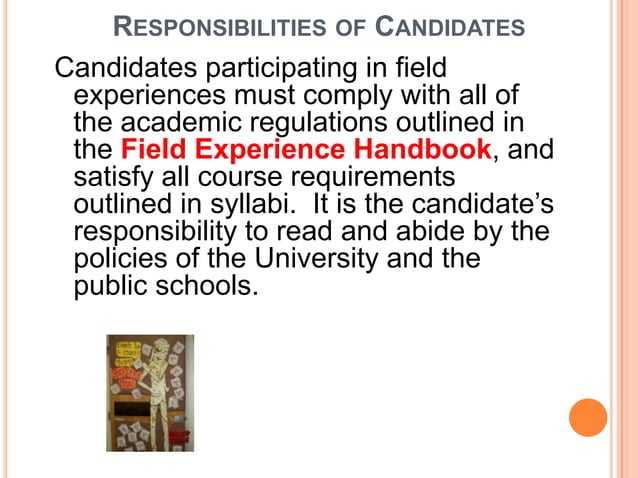 Field experience orientation | PPTX