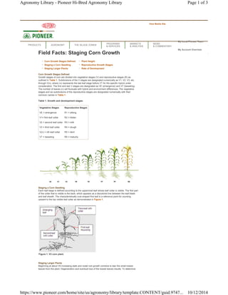 Field facts staging corn growth | PDF