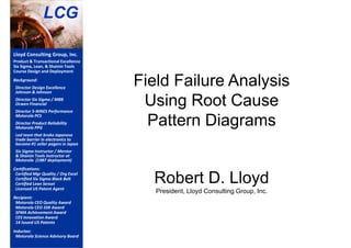 Field failure analysis using root cause pattern diagrams | PDF