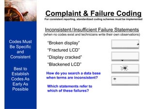 Field failure analysis using root cause pattern diagrams | PDF