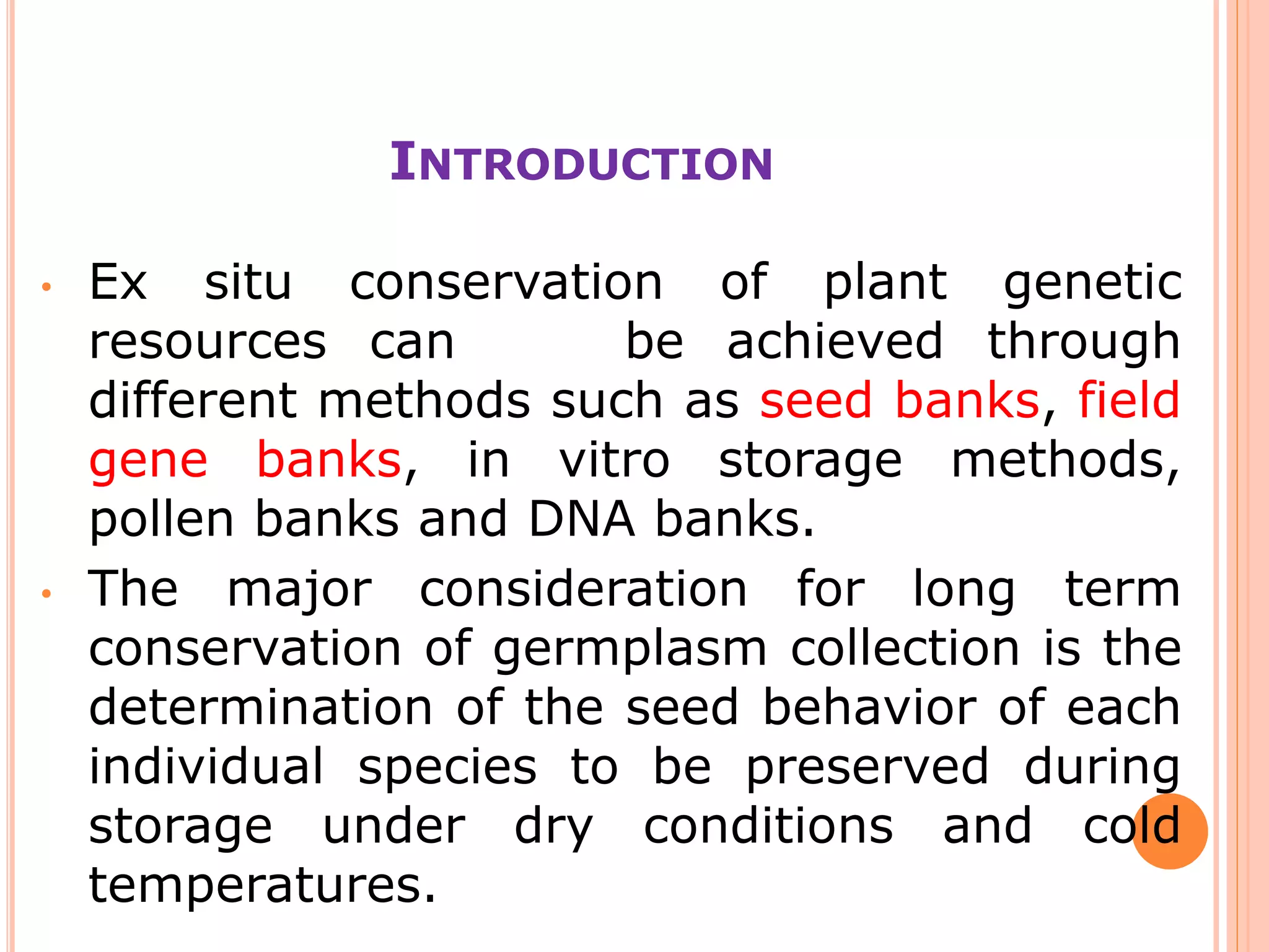 Field gene bank and seed bank bhavubha | PPTX