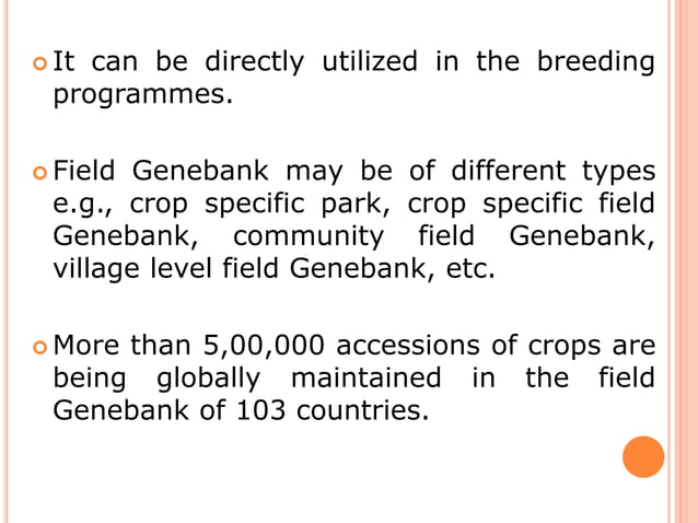 Field gene bank and seed bank bhavubha | PPTX