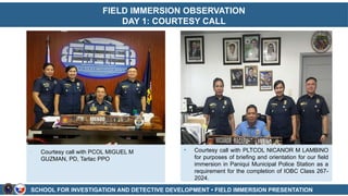 field immersion team of investigation course | PPTX